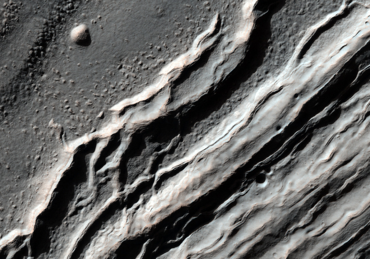 Intra-Crater Structure in NW Hellas Basin | Mars From Space