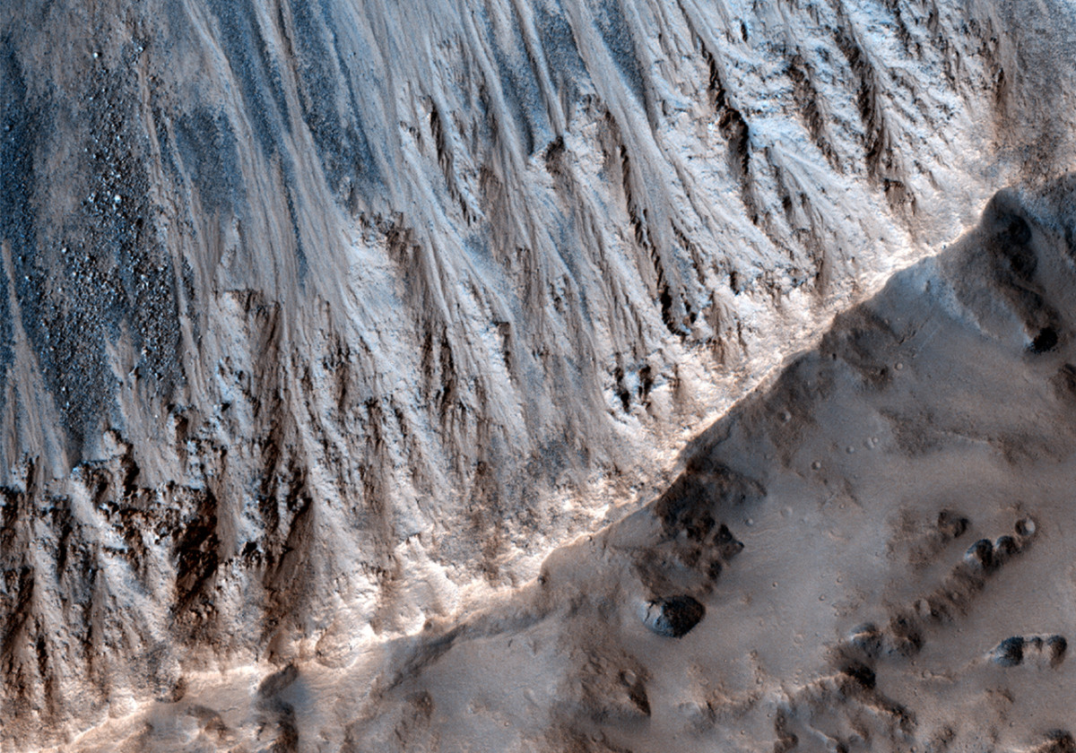 Gullied Crater in the Martian Tropics | Mars From Space