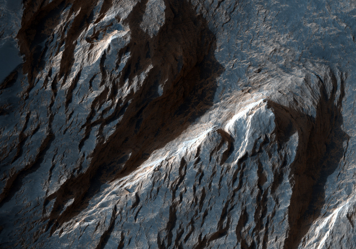 Layers and Dark Debris in Melas Chasma | Mars From Space