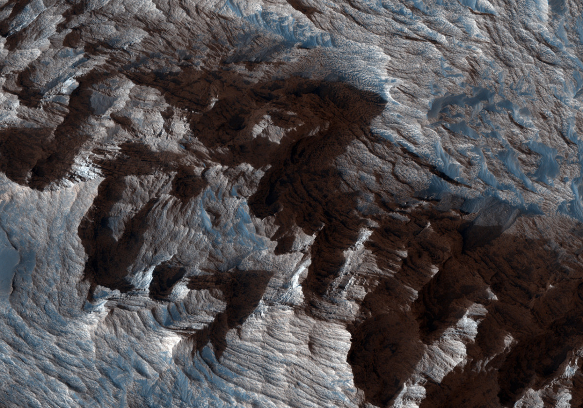 Layered Bedrock in Candor Chasma | Mars From Space