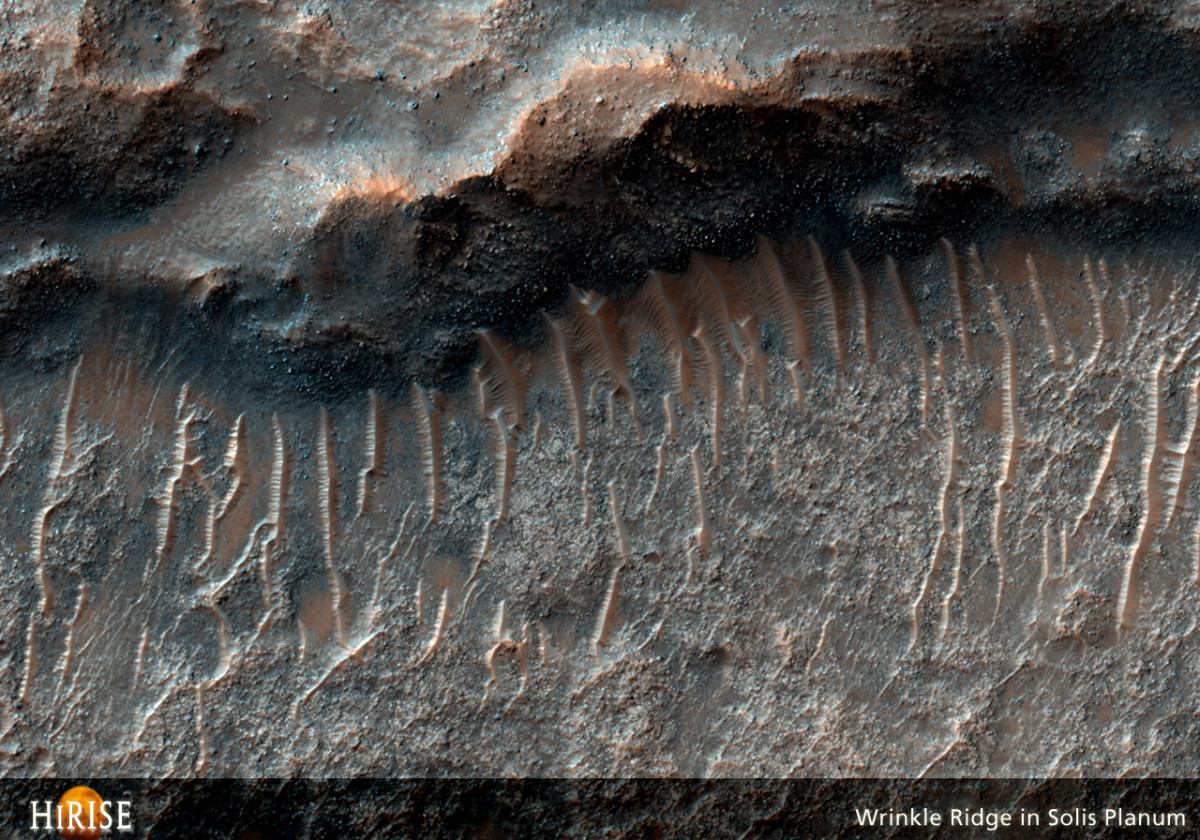 Wrinkle Ridge in Solis Planum | Mars From Space