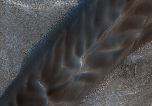 Scarp-Fed Dark Dunes | Mars From Space